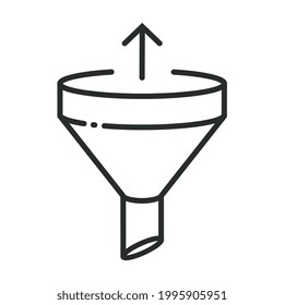 Funnel Icon Arrow Pointing Stock Vector (Royalty Free) 1995905951 ...