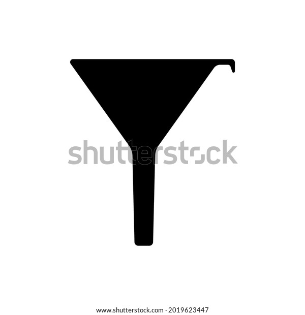 Funnel Icon Black Silhouette Side View Stock Vector (Royalty Free ...