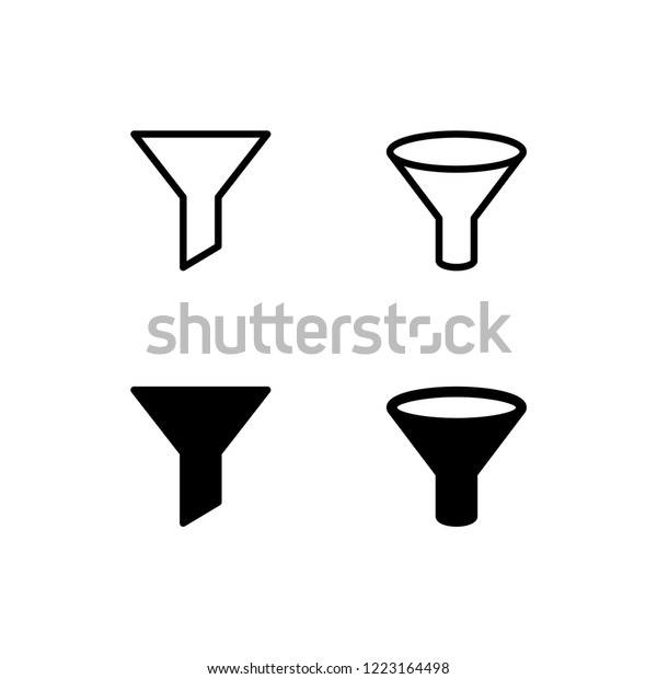 Funnel Icon Logo Vector Symbol Filter Stock Vector (Royalty Free ...