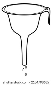 Funnel Icon Water Drops Black Outline Stock Vector (Royalty Free ...