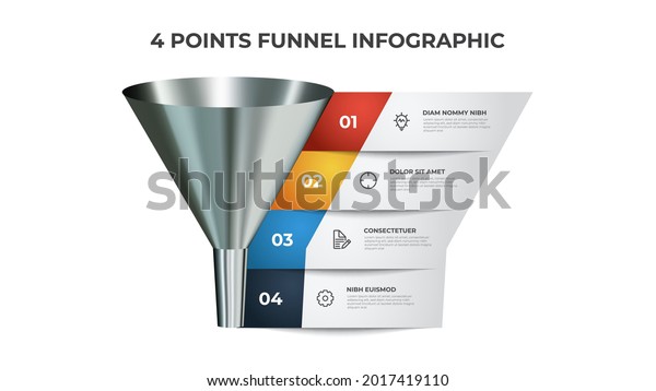 Funnel Infographic Diagram Chart Element 4 Stock Vector (Royalty Free ...