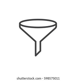 Funnel Line Icon Outline Vector Sign Stock Vector (Royalty Free ...