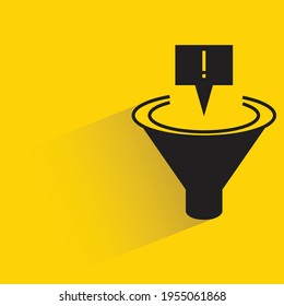 Funnel Shadow On Yellow Background Stock Vector (Royalty Free ...