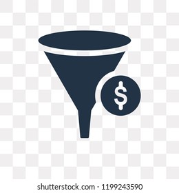Funnel Vector Icon Isolated On Transparent Stock Vector (Royalty Free ...