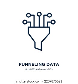 Funneling Data Icon Business Analytics Collection Stock Vector (Royalty ...