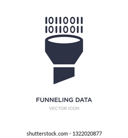 Funneling Data Icon On White Background Stock Vector (Royalty Free ...