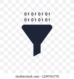 Funneling Data Vector Linear Icon Isolated Stock Vector (Royalty Free ...