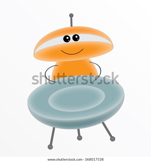 Funny Alien Plate Restaurant Cafe Stock Vector (Royalty Free) 368017538 ...