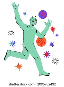 Cheering aliens: ilustraciones, imágenes y vectores de stock | Shutterstock