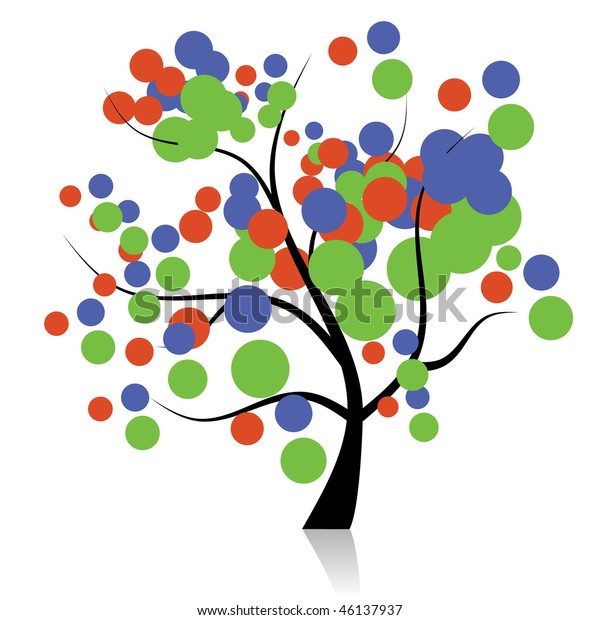 Funny Art Tree Your Design Stock Vector (Royalty Free) 46137937