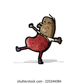 Funny Bean Shaped Man Cartoon Stock Illustration 137156648