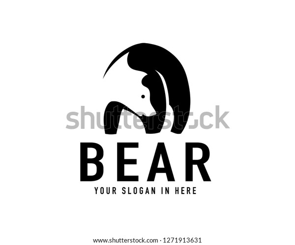 Funny Bear Logo Design Inspiration Stock Vector (Royalty Free ...