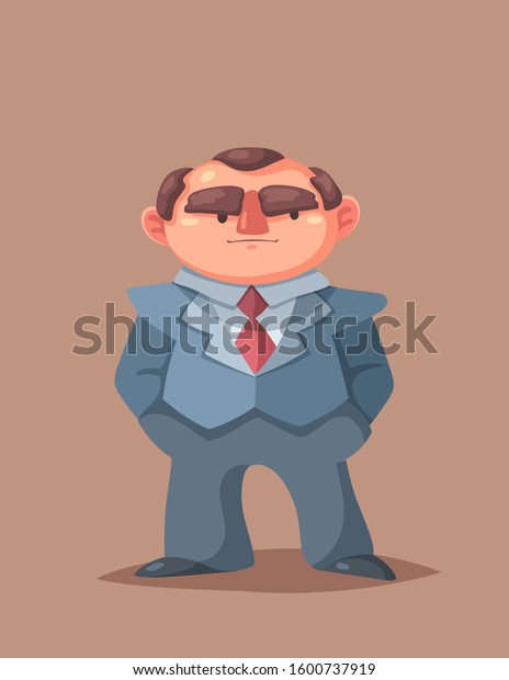 Funny Big Boss Vector Illustration Stock Vector (Royalty Free ...