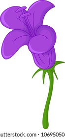 Funny Blue Orchid Flower Cartoon Stock Vector (Royalty Free) 1069505045 ...
