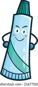 Funny Blue Toothpaste Character Confident Pose Stock Vector (Royalty ...