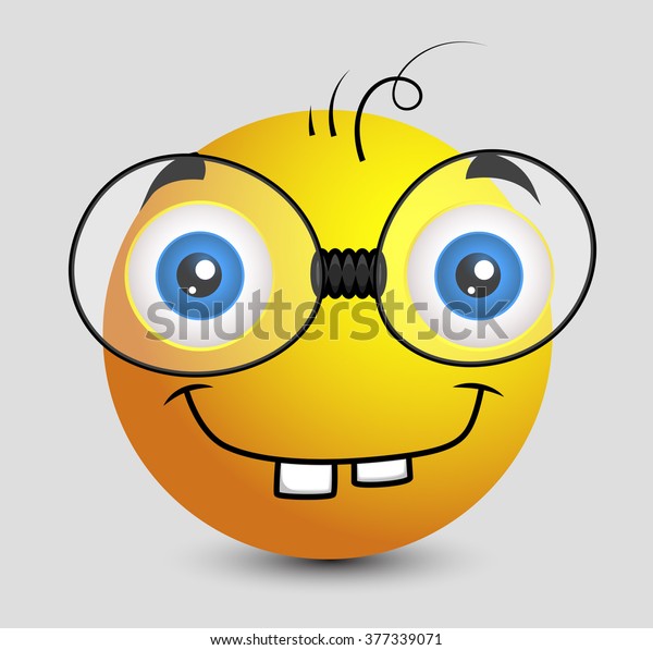 Funny Book Worm Emoji Smiley Emoticon Stok Vektör (Telifsiz) 377339071 ...