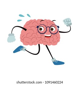 Vektor Stok Brain Playing Golf Vector Cartoon Character (Tanpa Royalti ...