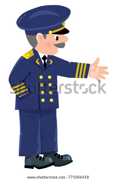 Funny Captain Skipper Stock Vector (Royalty Free) 771006418 | Shutterstock