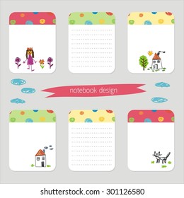 Funny Cards Notes Stickers Labels Vector Stock Vector (Royalty Free ...
