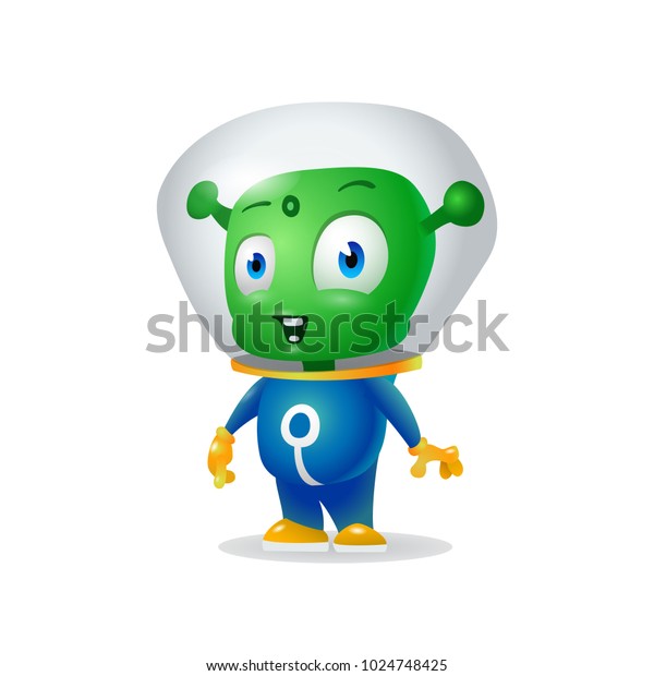 Funny Cartoon Alien Space Suit Friendly 库存矢量图（免版税）1024748425 | Shutterstock