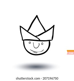 Funny Cartoon Avatar Icon Vector Stock Vector (Royalty Free) 207196750 ...