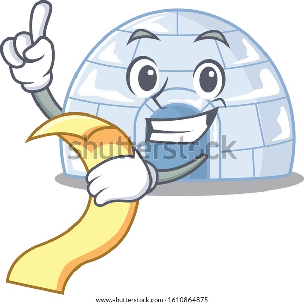 Funny Cartoon Character Igloo Menu Stock Vector (Royalty Free ...