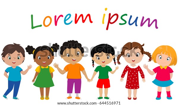 Funny Cartoon Children Vector Illustration Banner Stock Vector (Royalty ...