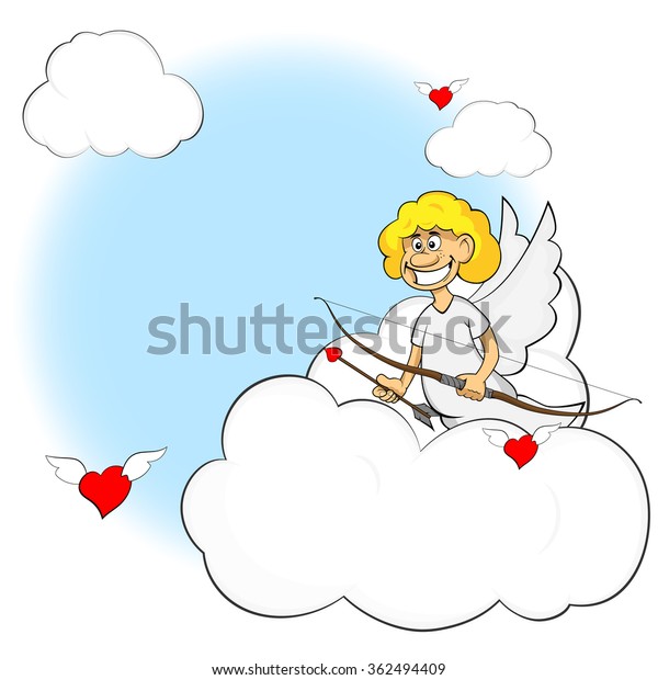 Funny Cartoon Cupid Vector Illustration Cartoon Stock Vector (Royalty ...