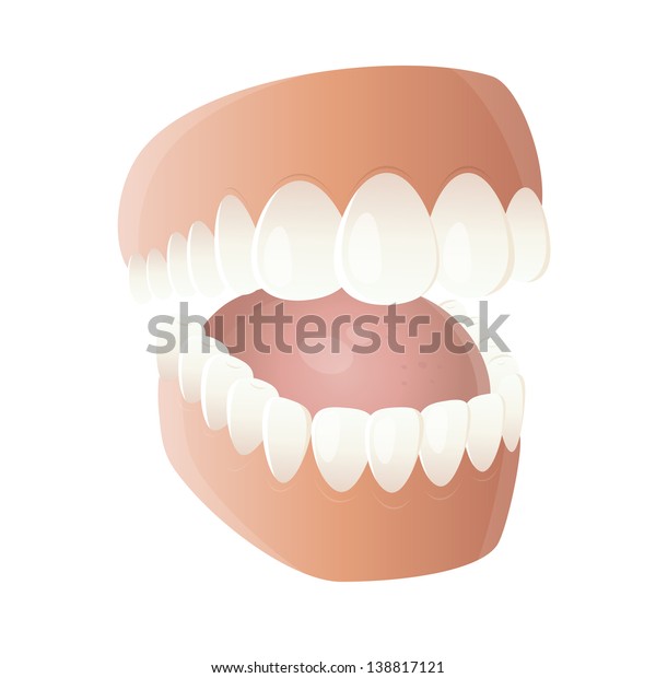 Funny Cartoon Denture Stock Vector (Royalty Free) 138817121 | Shutterstock