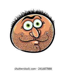 Funny Cartoon Face Vector Illustration Stock Vector (Royalty Free ...