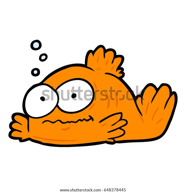 Funny Cartoon Goldfish Stock Vector (Royalty Free) 648378445 | Shutterstock