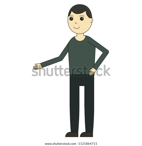Funny Cartoon Guy Isolated On White Stock Vector (Royalty Free ...