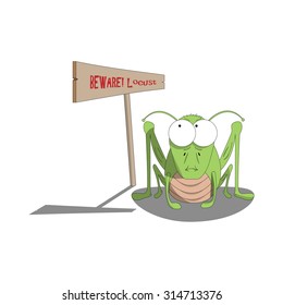 Funny Cartoon Locust Stock Vector (Royalty Free) 314713376 | Shutterstock
