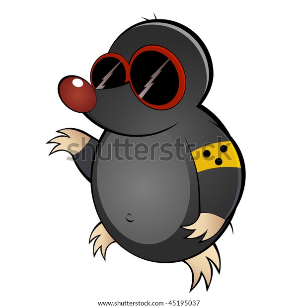 Funny Cartoon Mole Stock Vector (Royalty Free) 45195037 | Shutterstock