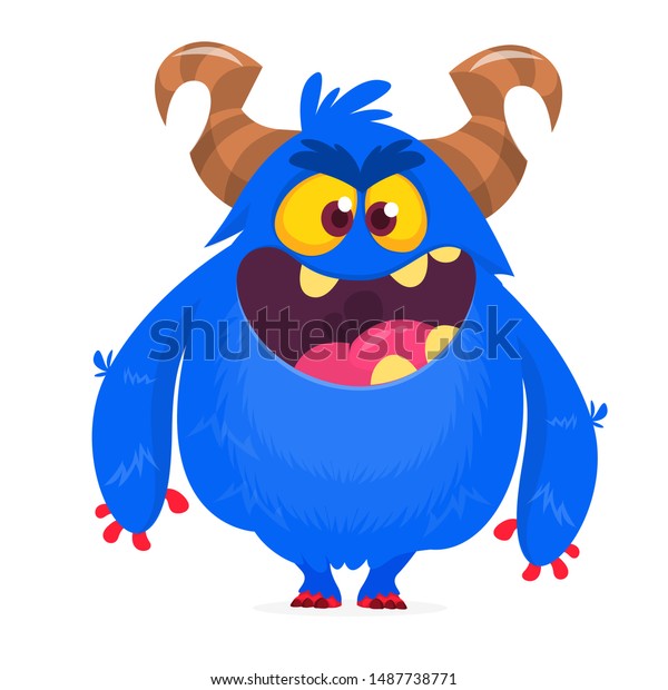 Funny Cartoon Monster Vector Illustration Stock Vector (Royalty Free ...
