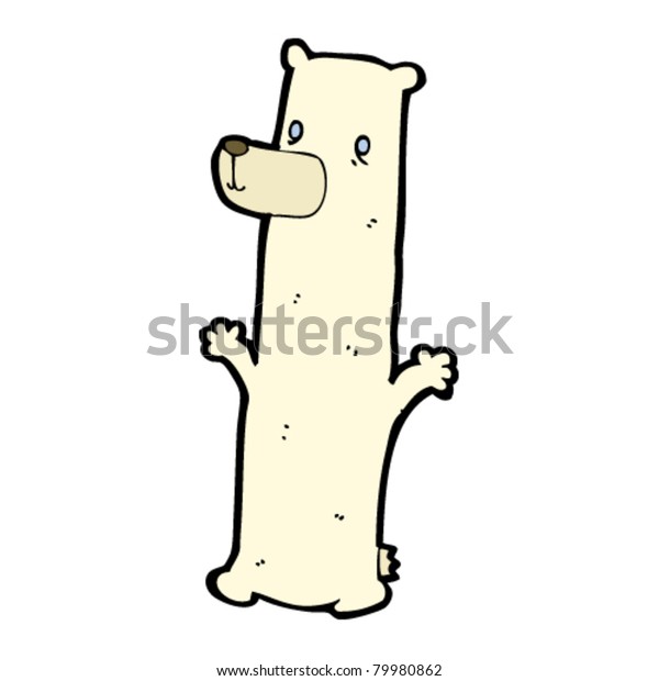 Funny Cartoon Polar Bear Stock Vector (Royalty Free) 79980862 ...
