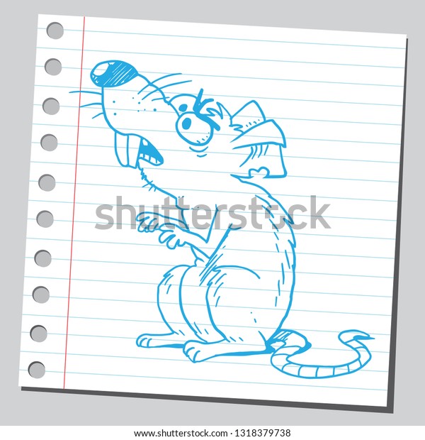 Funny Cartoon Rat Character: เวกเตอร์สต็อก (ปลอดค่าลิขสิทธิ์ ...