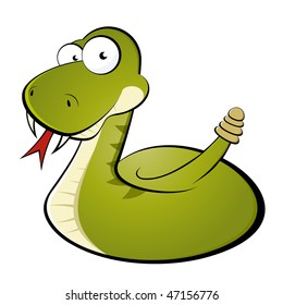 Funny Cartoon Snake Stock Vector (Royalty Free) 47156776 | Shutterstock