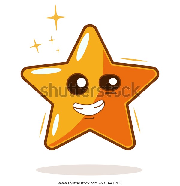 Funny Cartoon Star Vector Character Illustration Stock Vector (Royalty ...