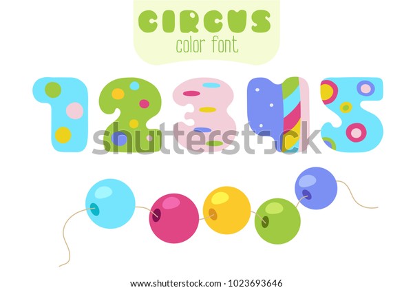 Funny Cartoon Style Colorful Vector Numbers Stock Vector (Royalty Free ...