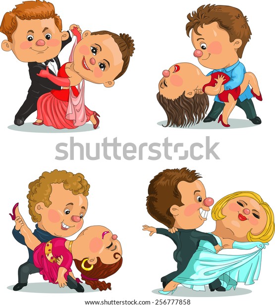 Funny Cartoon Vector Illustration Funny Couple Stock Vector (Royalty ...