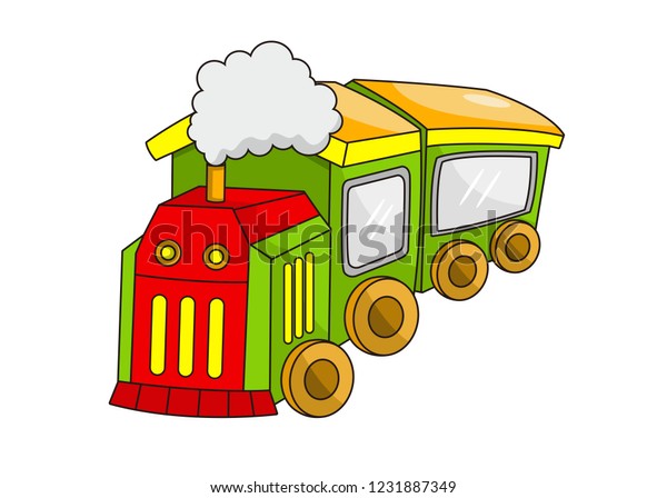 divertida caricatura vectorial tren. Ilustración del: vector de stock ...