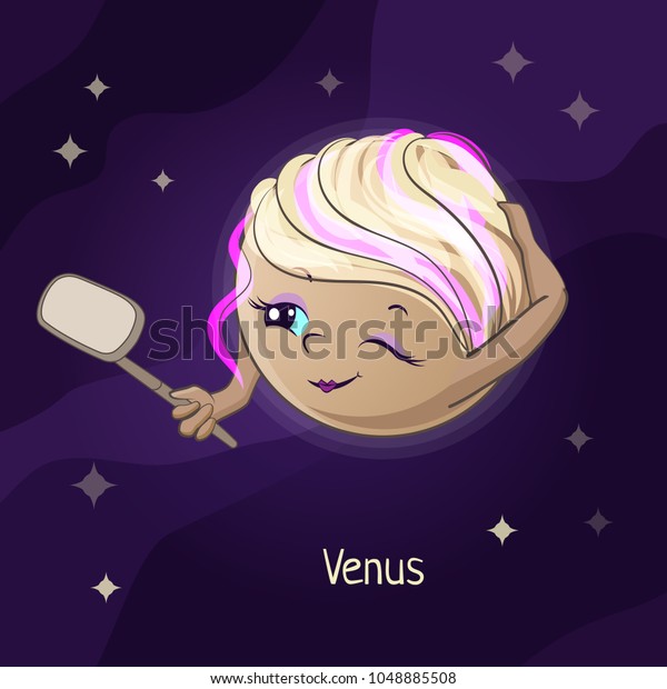 Funny Cartoon Venus Vector Illustration Childrens Stock Vector (Royalty ...