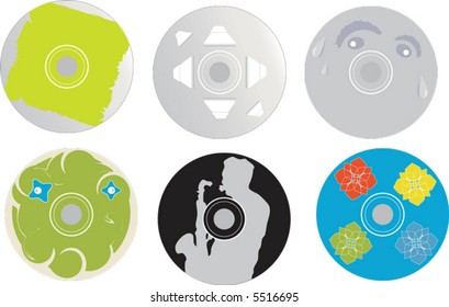 Funny Cd Stickers Ready Use Enjoy Stock Vector (Royalty Free) 5516695 ...