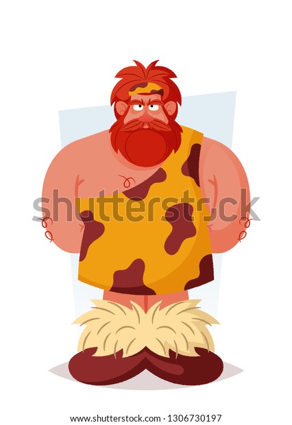 Funny Character Ginger Savage Man Cartoon Stock Vector (Royalty Free ...