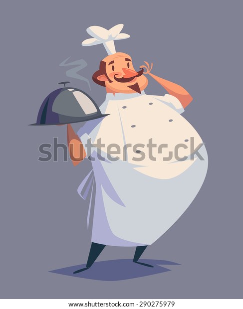 Drôle de chef. Illustration vectorielle isolée. : image vectorielle de ...