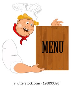 Funny Chef Menu Best Food Gourmetvector Stock Vector (Royalty Free ...