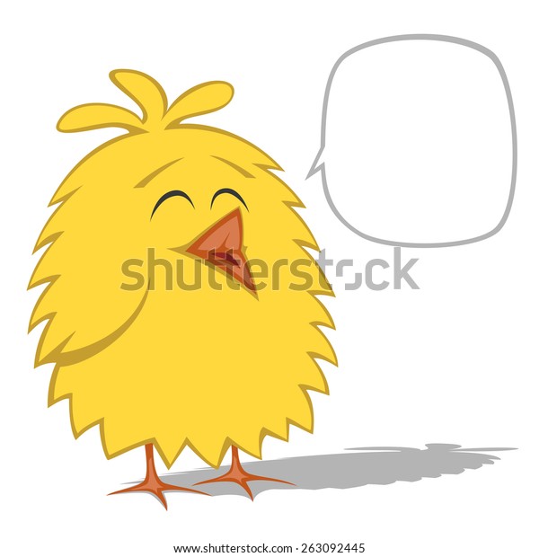 Funny Chickens Cute Yellow Chickling Smiles Stock Vector (Royalty Free ...