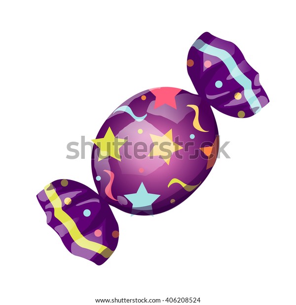Funny Colorful Candy Cartoon Vector Illustration Stock Vector (Royalty ...
