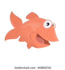 Funny Comic Fish Illustration Stock Vector (Royalty Free) 443850742 ...